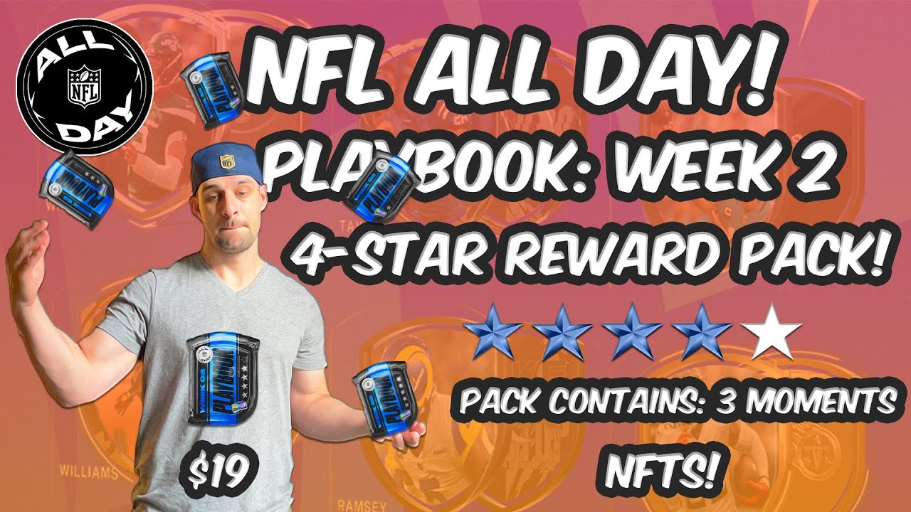 NFL ALL DAY - Week 2 Playbook Four STAR NFT Reward Pack Reveal! - YouTube