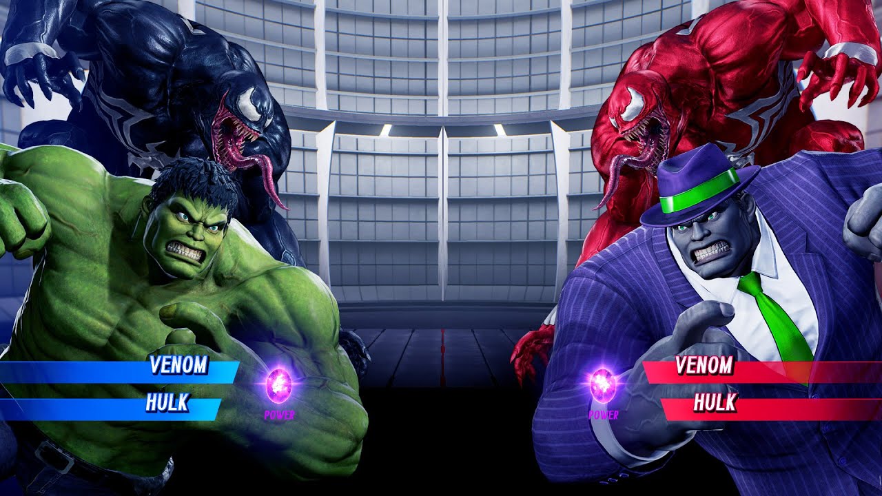 Venom & Green Venom vs Red Venom & Hulk (Very Hard) - Marvel vs Capcom ...