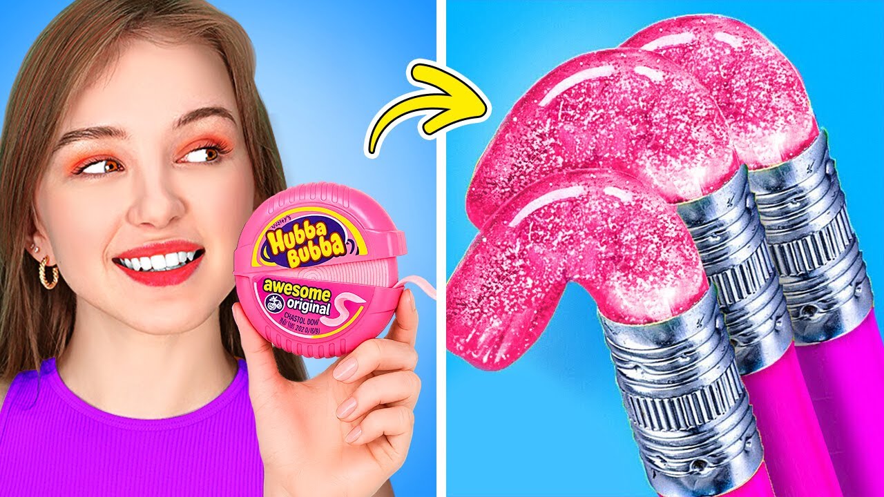 DIY Edible School Supplies! 🤯 Clever Ways to Sneak Snacks into Class by ...