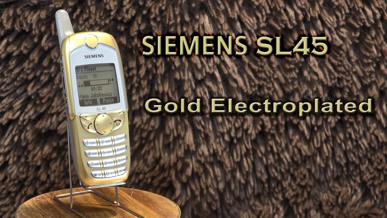 Siemens SL45 - Electroplated Gold - YouTube