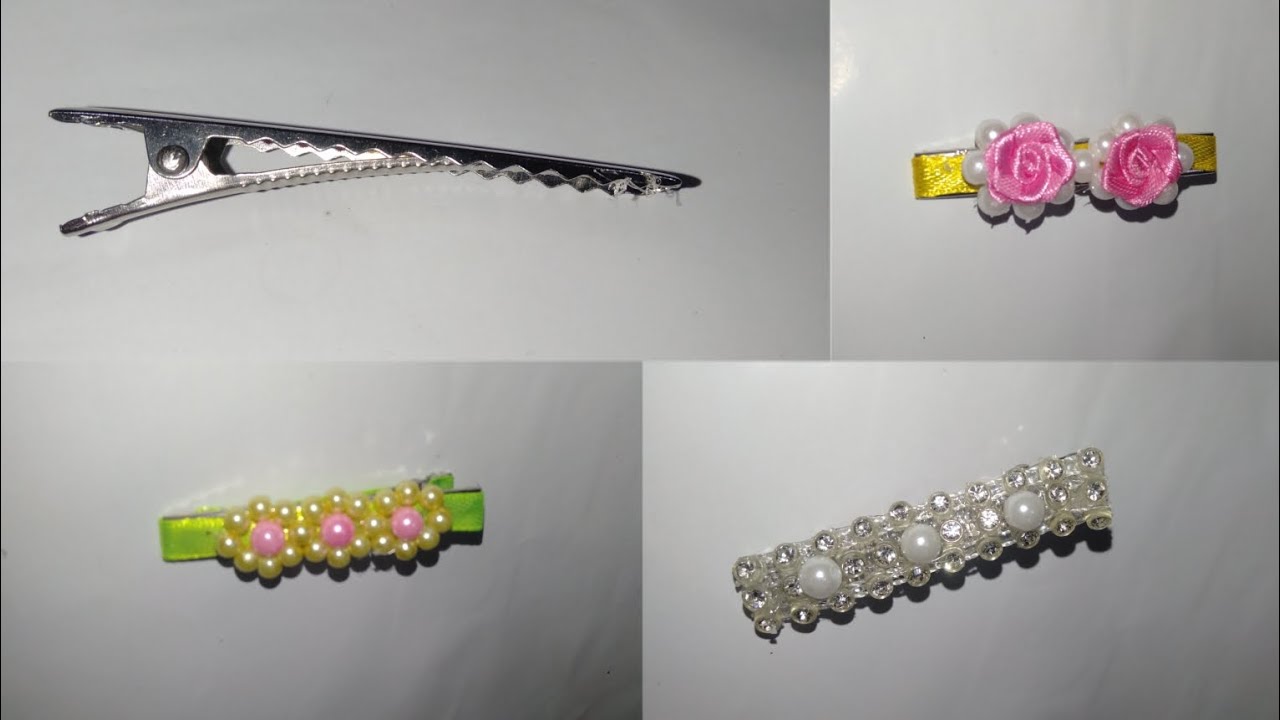 DIY,, 3 tutorial jepit rambut Korea~jepit buaya - YouTube