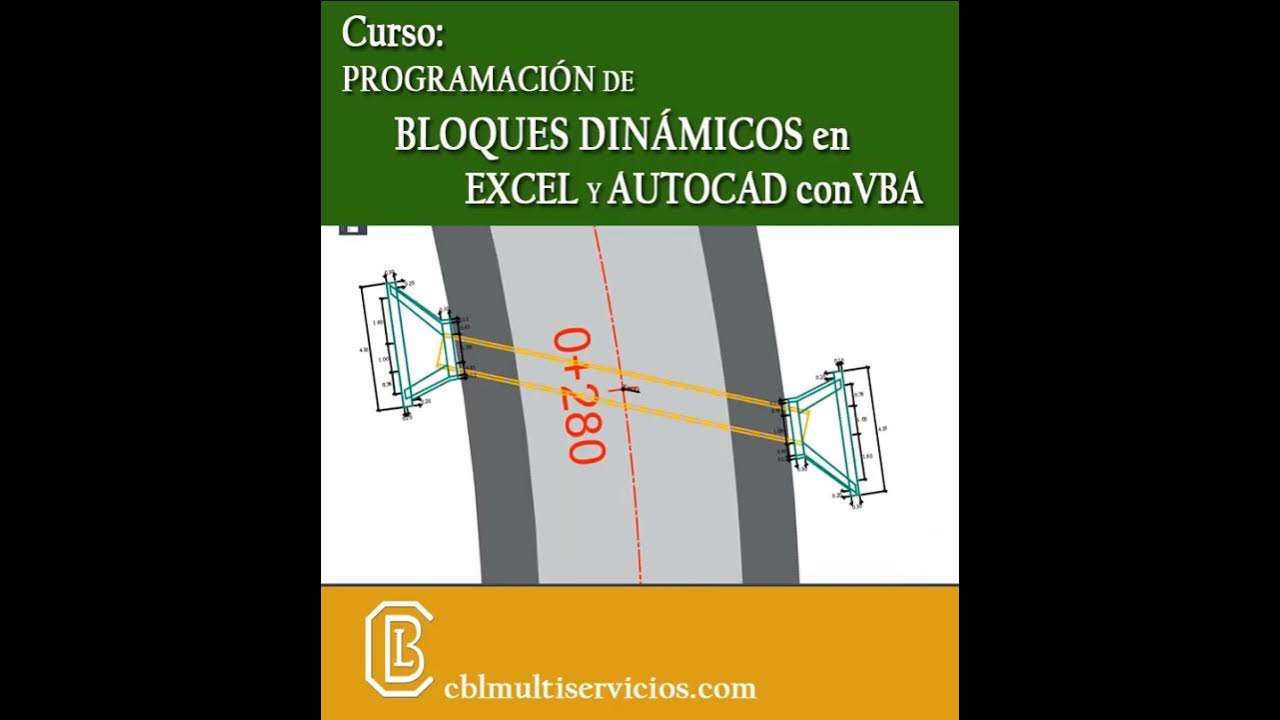 CURSO PREGRABADO: PROGRAMACIÓN DE BLOQUES DINÁMICOS en AUTOCAD Y EXCEL CON VBA - YouTube
