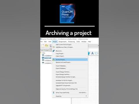 Archiving a Project in Quartus - saving FPGA projects - YouTube