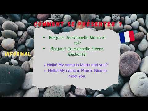 Comment se présenter en français? How to introduce in French? - YouTube