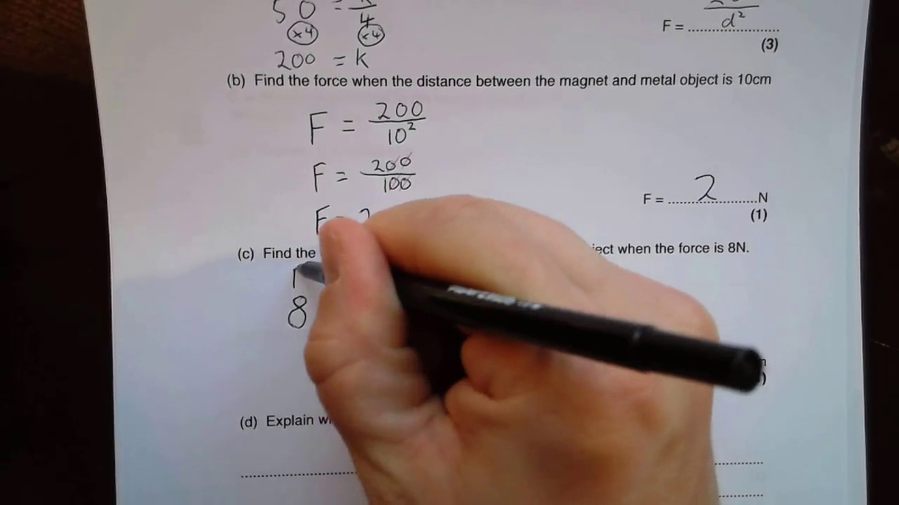 Q5 Direct and Inverse Proportion Solutions CorbettMaths - YouTube