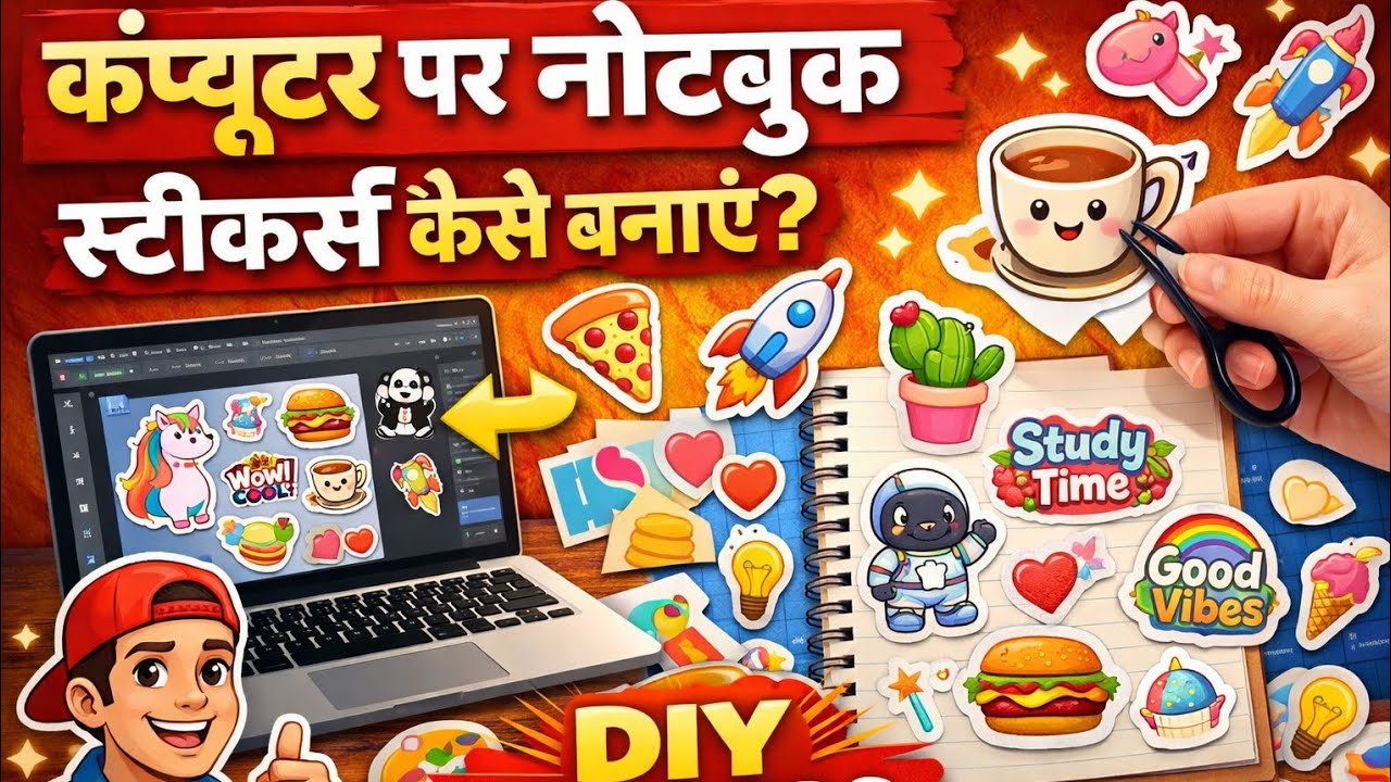 Make stickers for notebook in MS Word very easy way । how to make note ...
