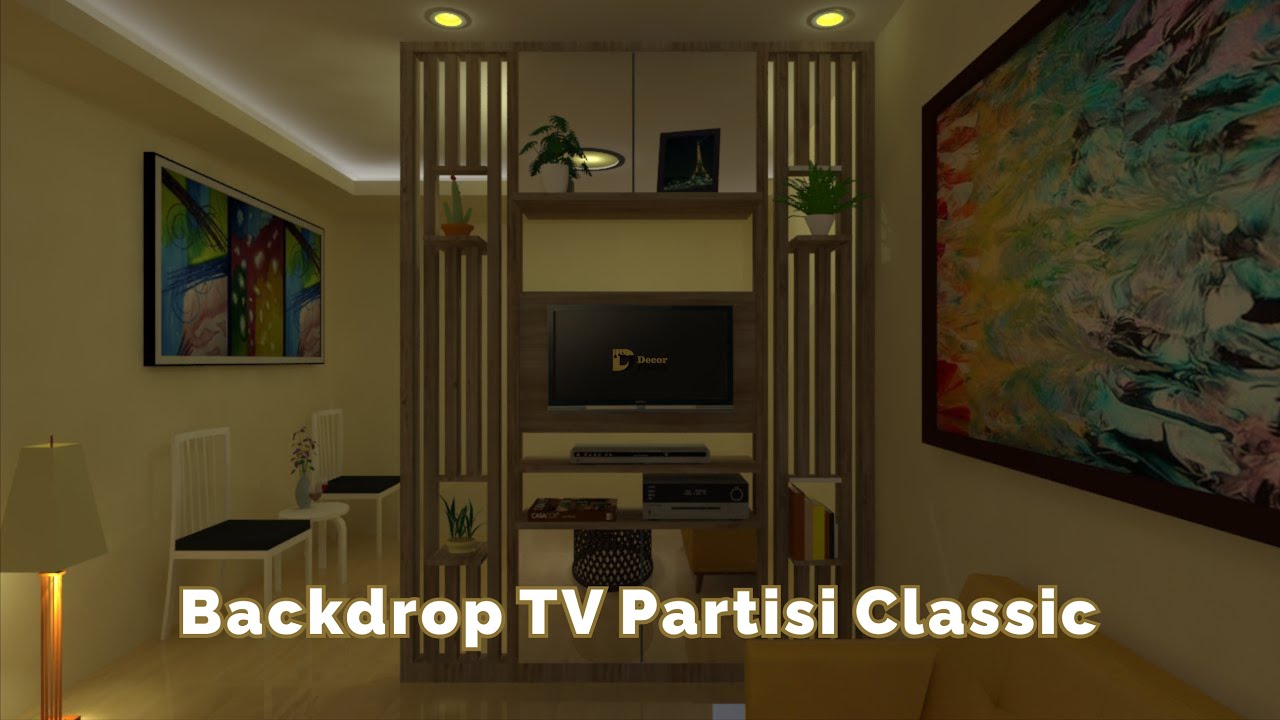 Backdrop TV Minimalis - Backdrop TV Model Partisi Classic - Decor room ...