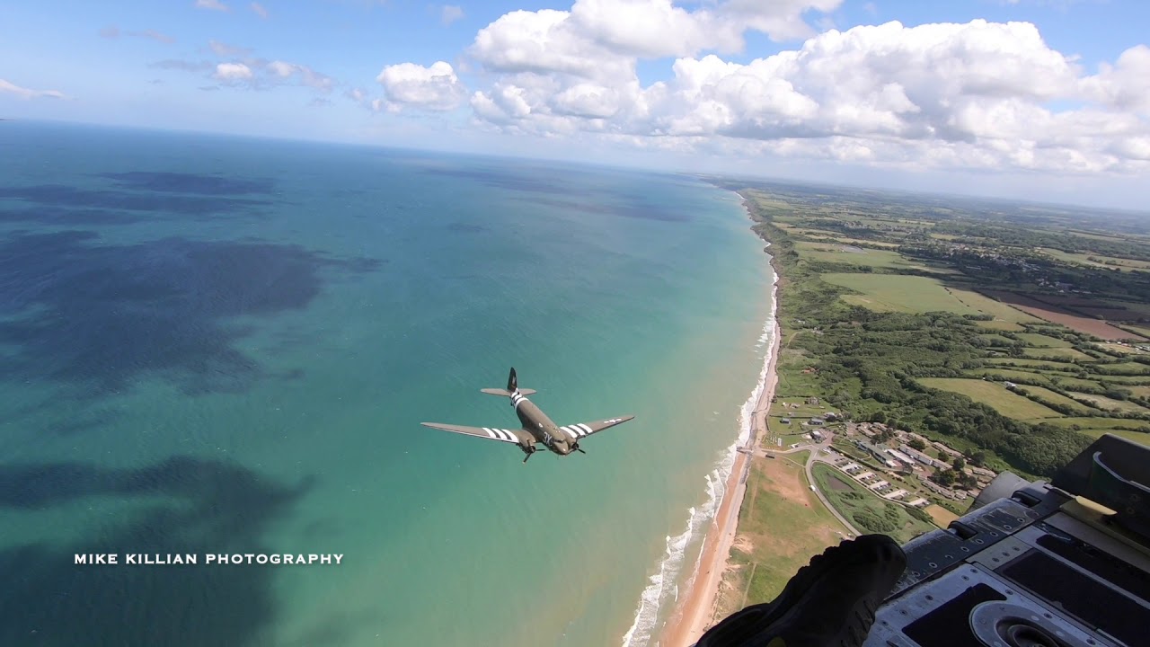 USAF Joins D-Day Plane Over Normandy for 75th Anniversary Tribute - YouTube
