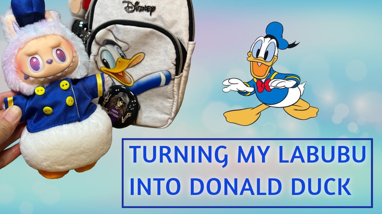 Let’s dress my Labubu into Donald Duck! #labubu #themonsters #unboxing ...