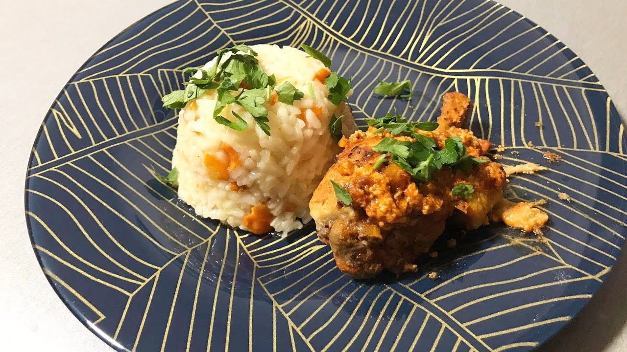 Pilaf me kofshe pule 🍗 / Pilaf rice with Chicken thighs 🍗 - YouTube