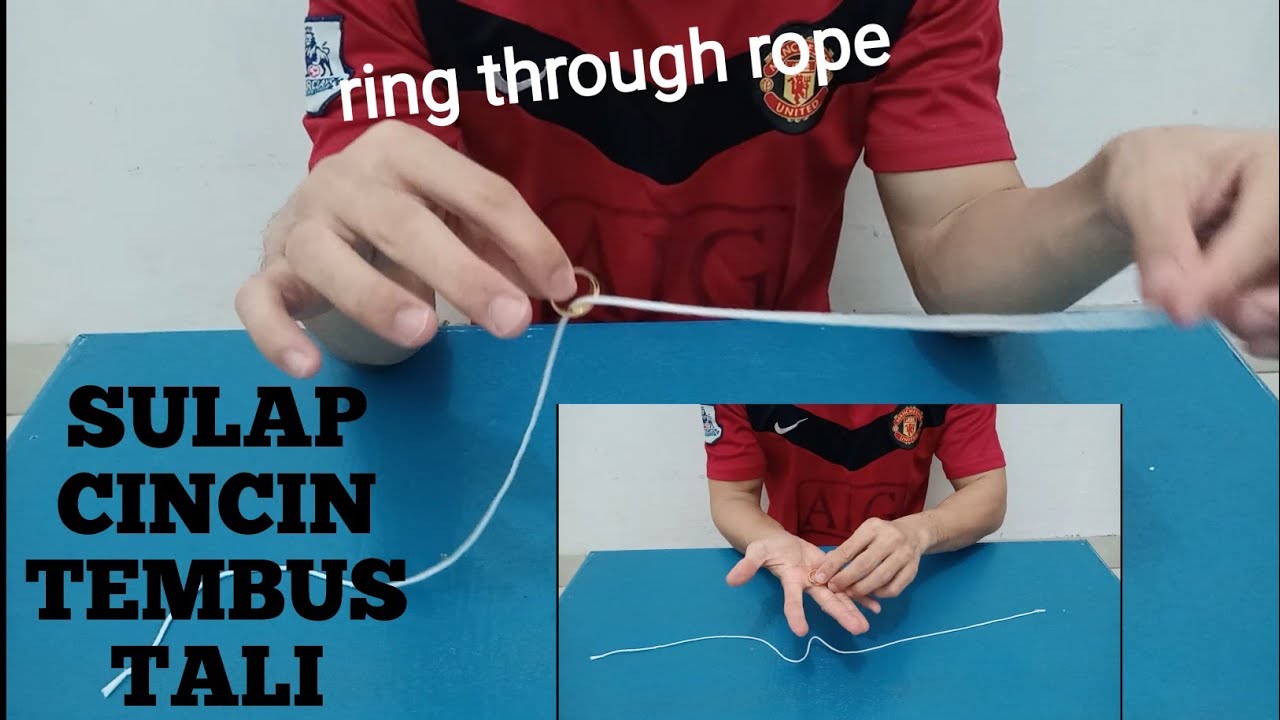 Trik Sulap Cincin Tembus Tali. TUTORIAL Ring through rope / string #magic #revealed - YouTube
