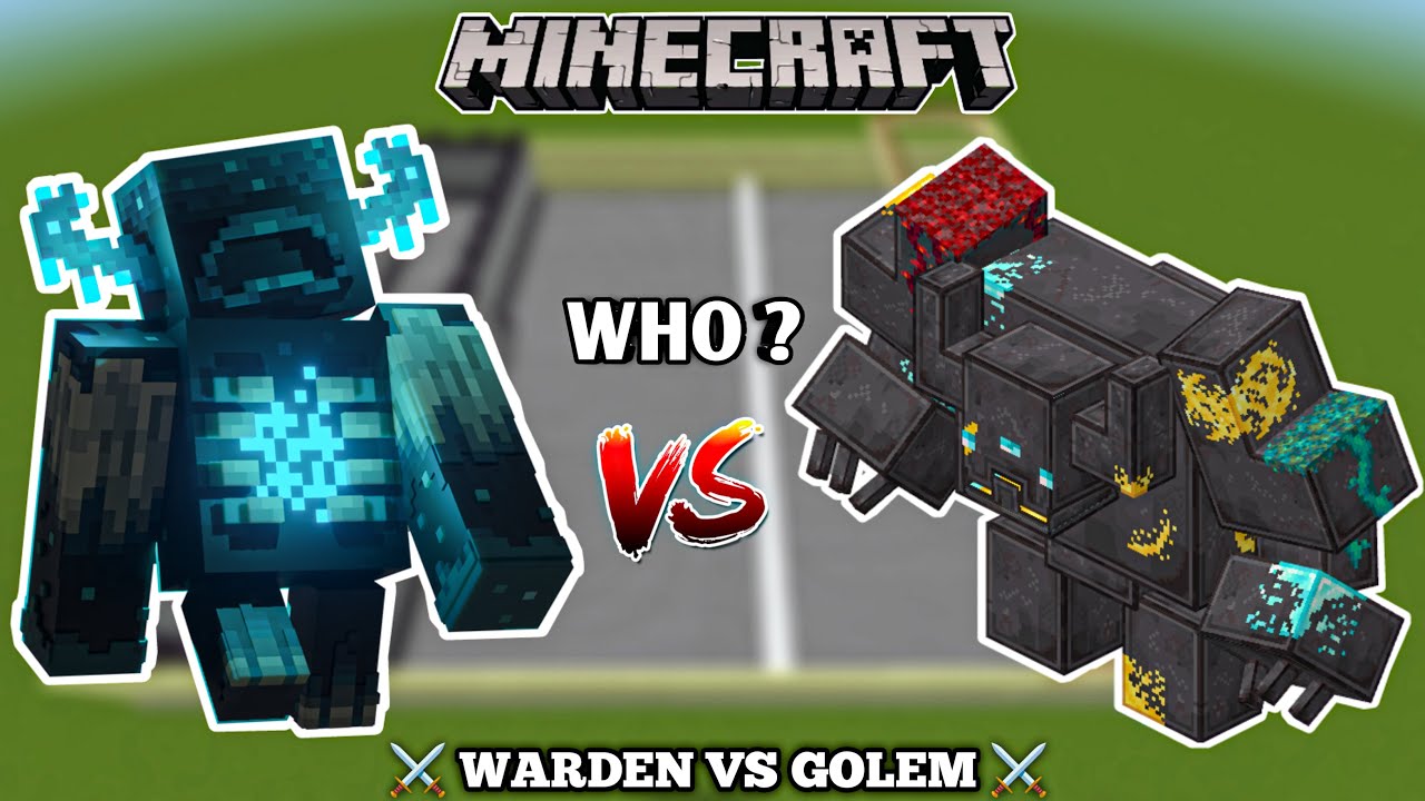 Warden vs Netherite Golem Battle In Minecraft - YouTube