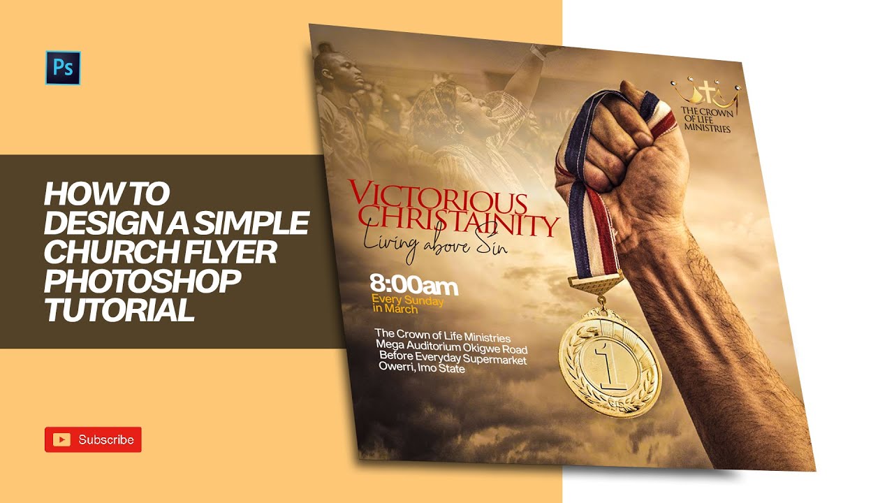 How To Design a Simple Church Flyer - YouTube