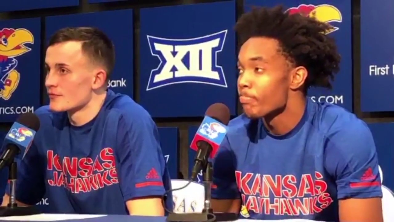 KU players post game after KU’s win over TCU - YouTube