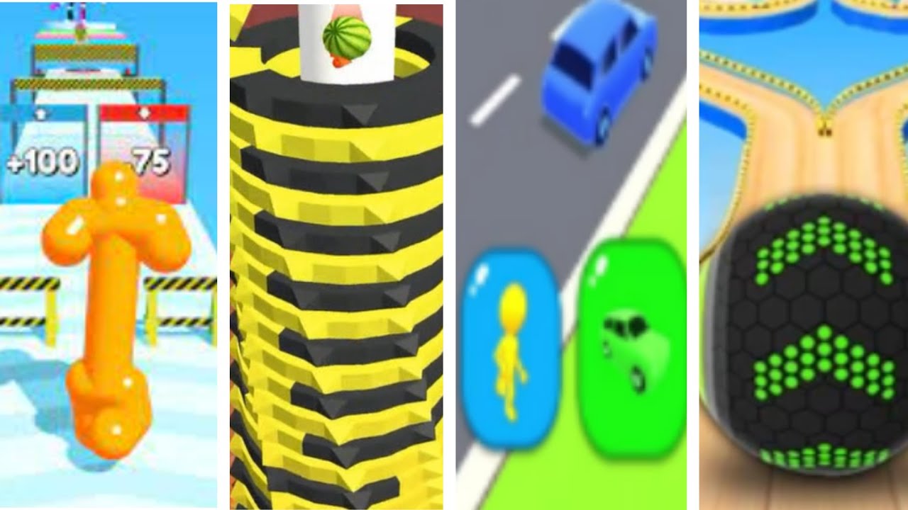 Tall Man Run vs Stack Balls vs Shape Shifting vs Going Balls I Satisfying Mobile Game - YouTube