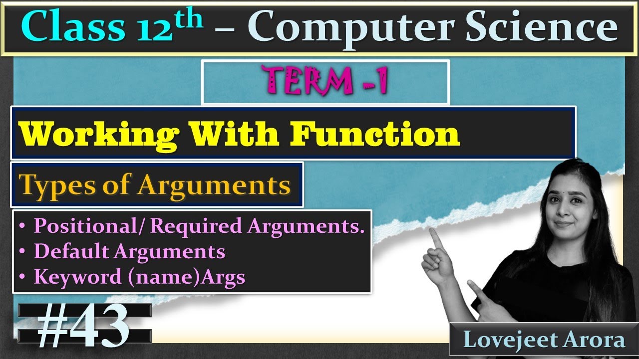 TERM 1-Complete 12th Computer Science | Working With Function - Types ...
