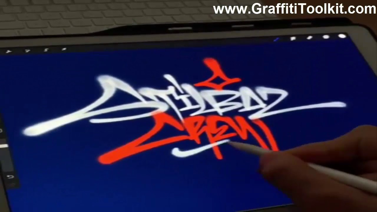 How To Create a Graffiti With Procreate App And An iPad Pro - YouTube