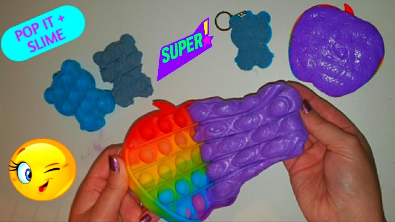 POP IT + SLIME ?! 😍😋 C'EST SUPER SATISFAISANT !! ( je mets du slime ...