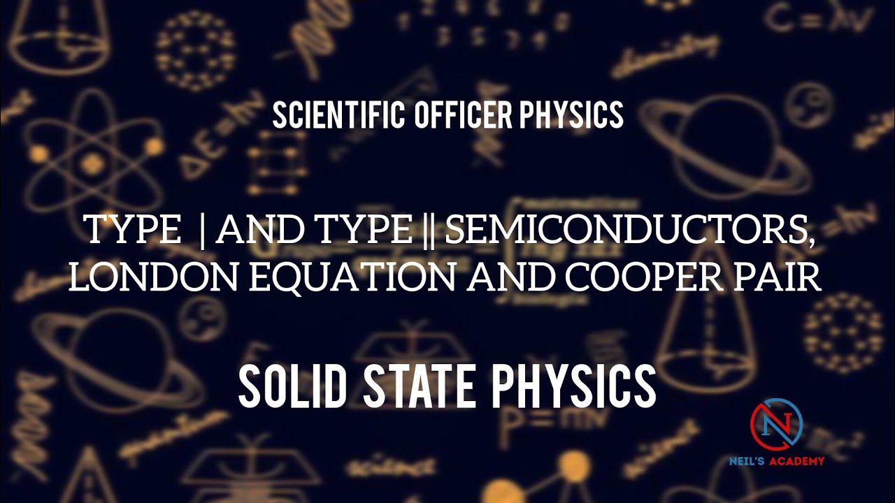 TYPE | AND TYPE || SUPERCONDUCTORS || LONDON EQUATION AND COOPER PAIR || SOLID STATE PHYSICS ...