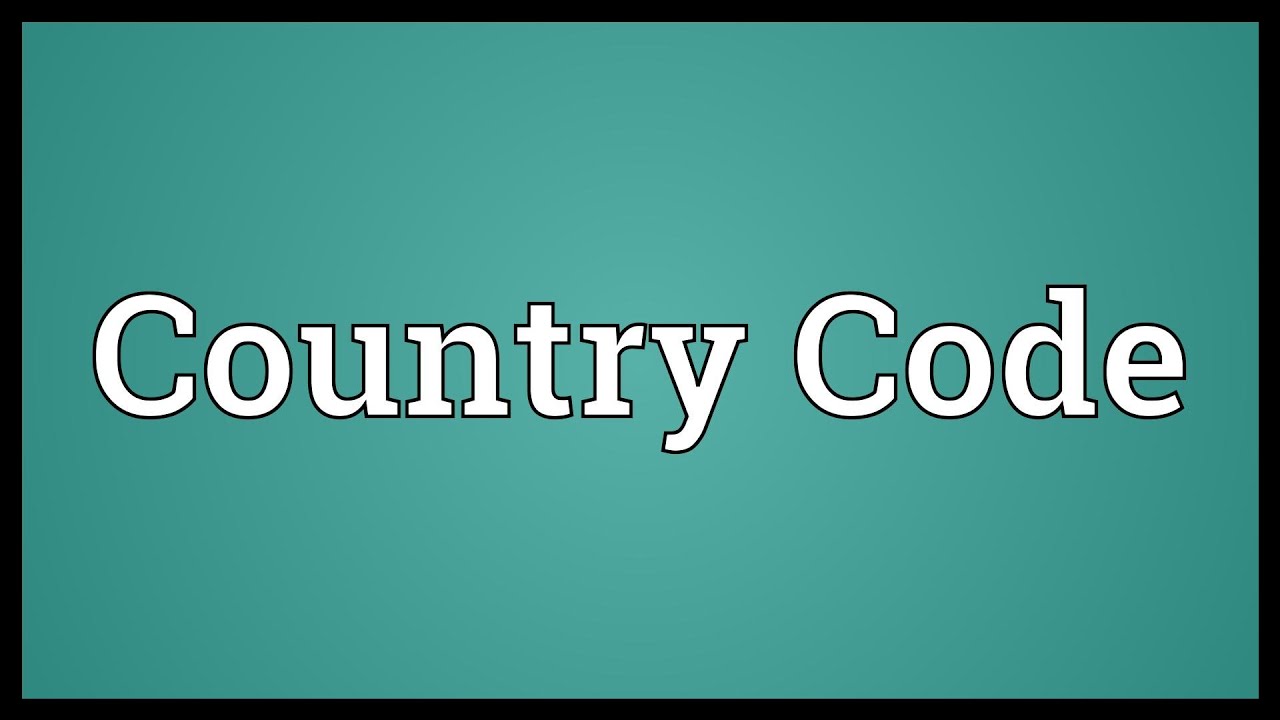 Country Code Meaning YouTube