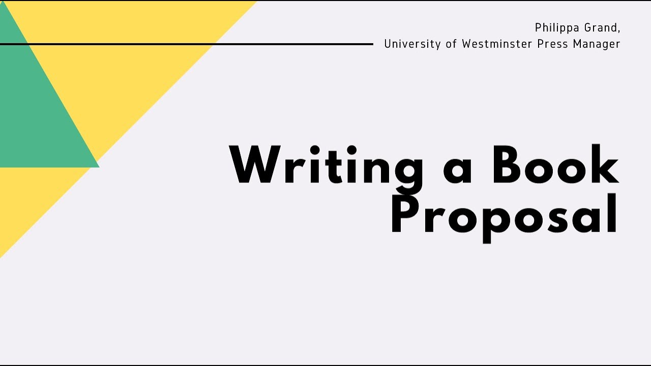 Writing a Book Proposal - YouTube