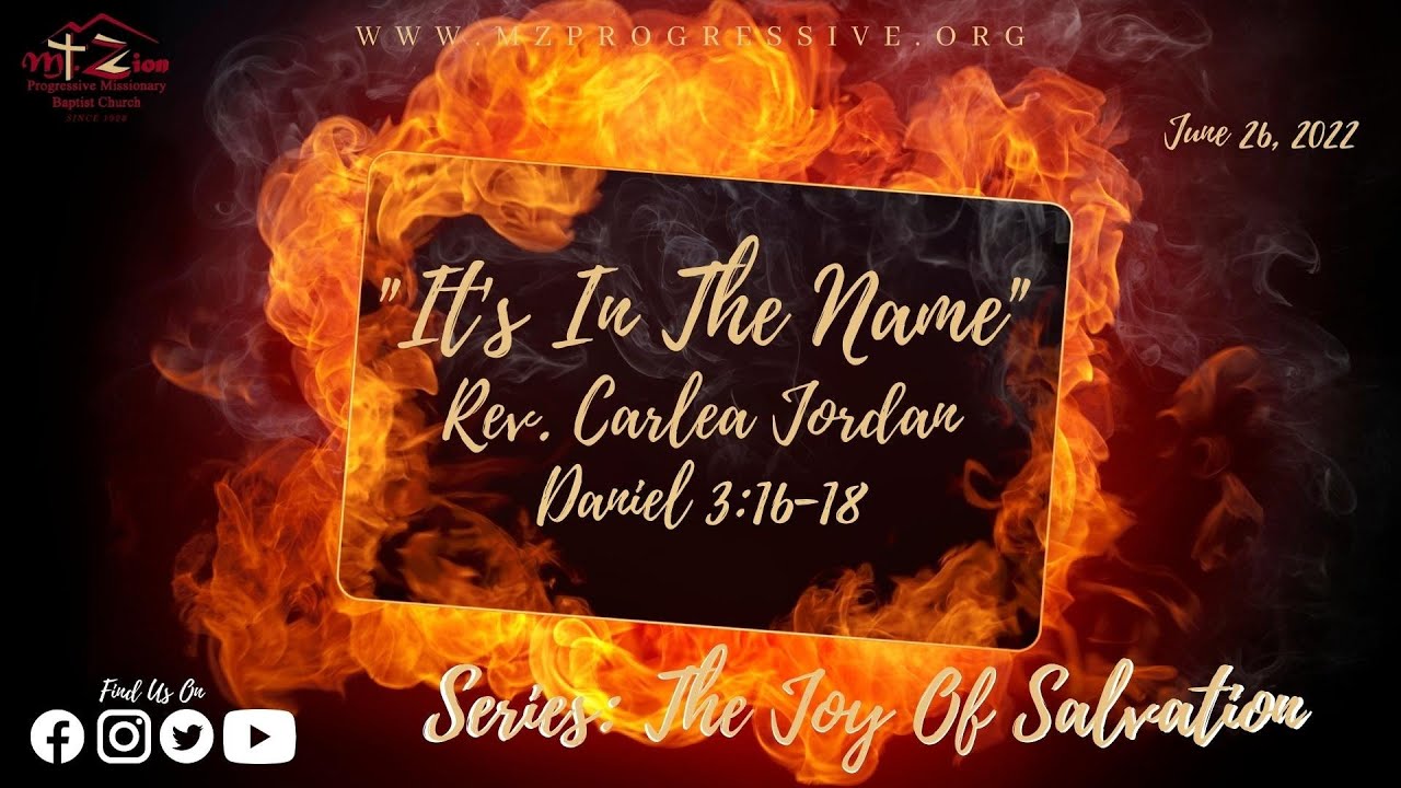 6/26/2022 “It’s In The Name” Daniel 3:16-18 - YouTube