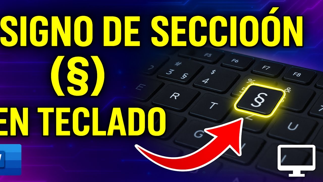 😱 ¡ASÍ Se Hace el Signo de Sección (§) en tu Teclado! Súper Fácil - YouTube