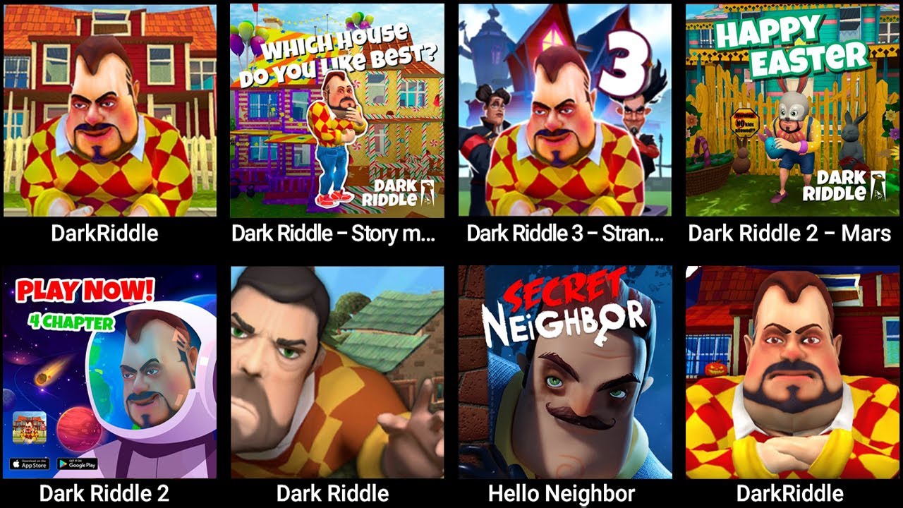 DarkRiddle,Dark Riddle - Story mode,Dark Riddle 3 - Strange Hill,Dark ...