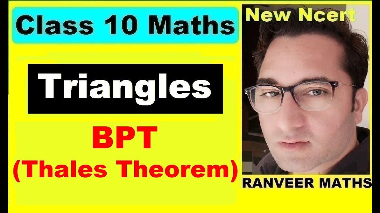 BPT Theorem class 10 || Theorem 6.1 Triangles | NEW NCERT | Ranveer ...