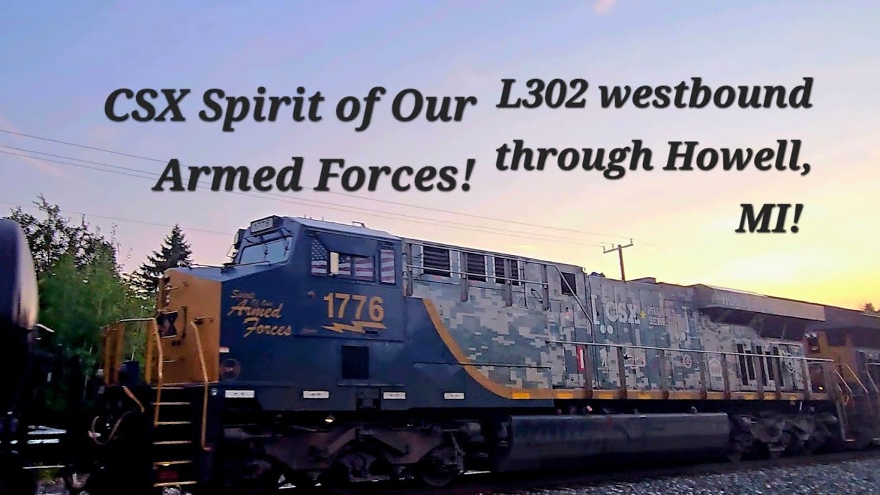 Spirit of Our Armed Forces - CSX Heritage Unit! Plymouth Sub: L302 ...