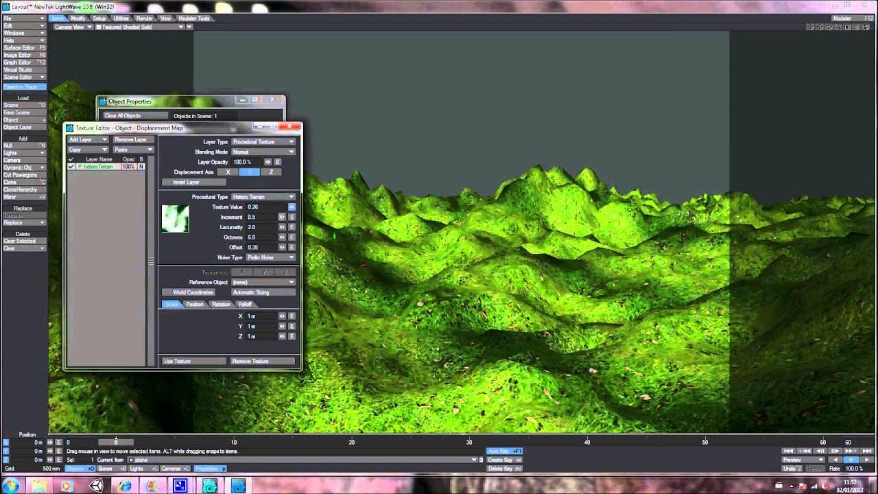 lightwave 3d terrain tutorial - YouTube
