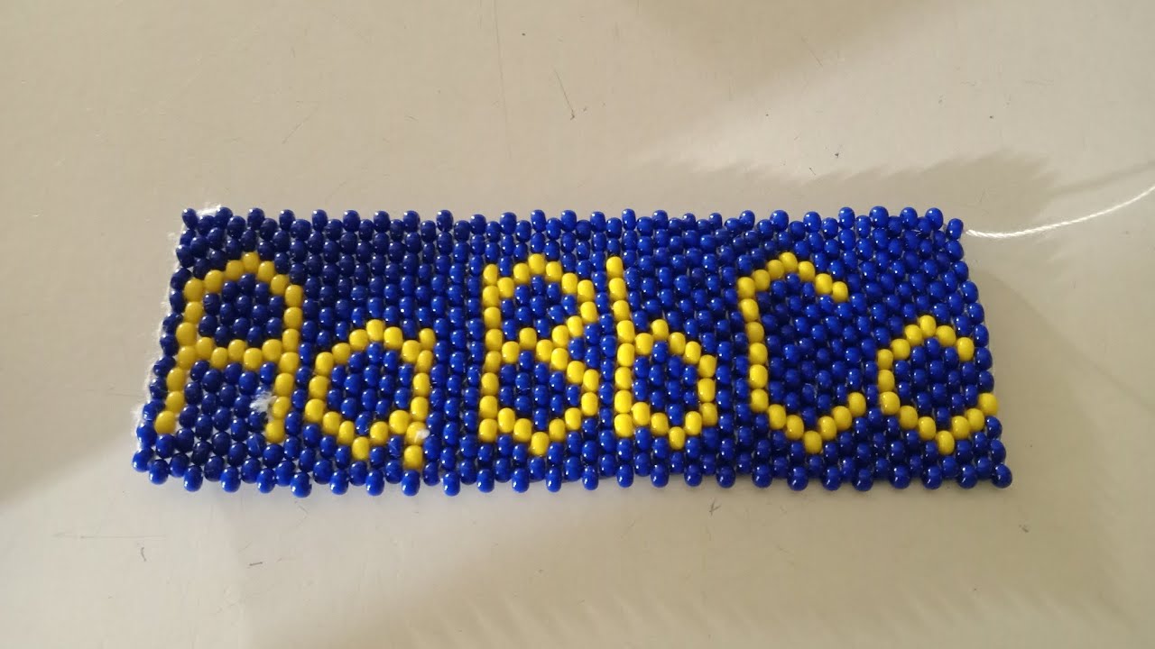 Letter "C" beaded brick stitch tutorial - YouTube