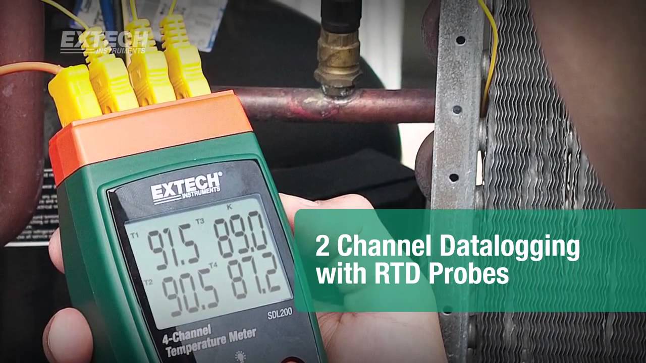 Extech SDL200 4 Channel Datalogging Thermometer Showcase Video - YouTube