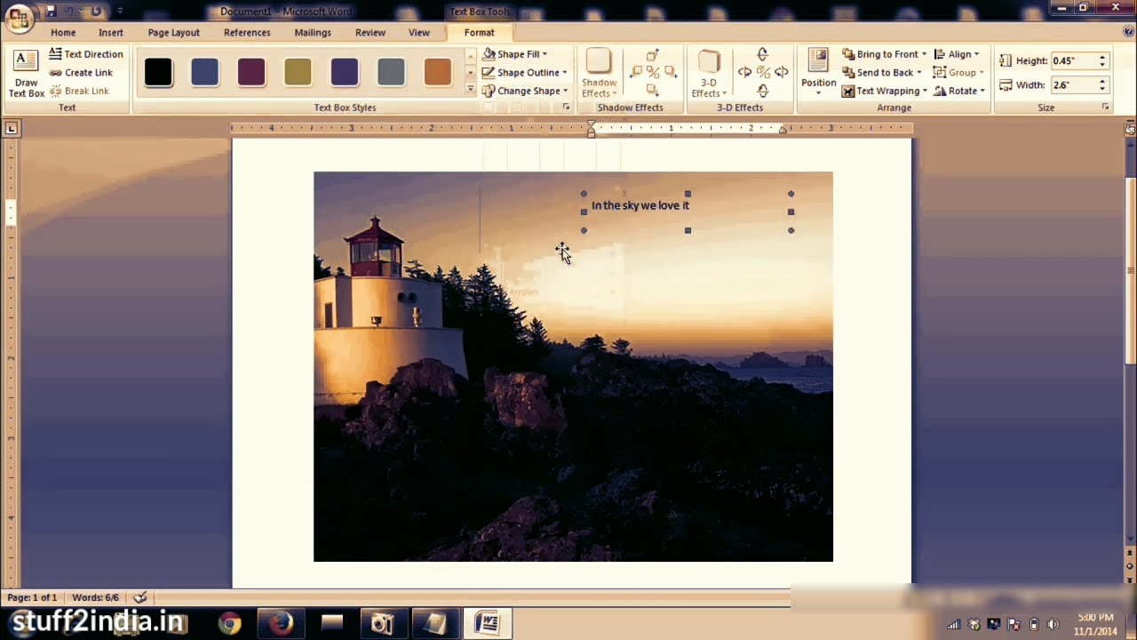 how to add text on image in word 2007 | microsoft word tutorial - YouTube