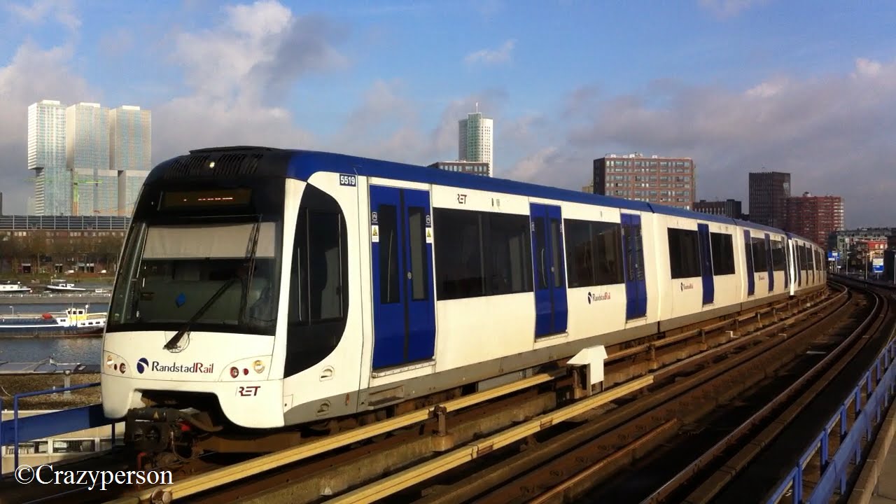 RET metro 2x RSG3 en MG2/1 met R-NET op station Maashaven Rotterdam ...
