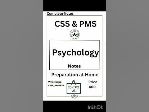 How to prepare psychology for CSS and PMS|notes for CSS and PMS ...