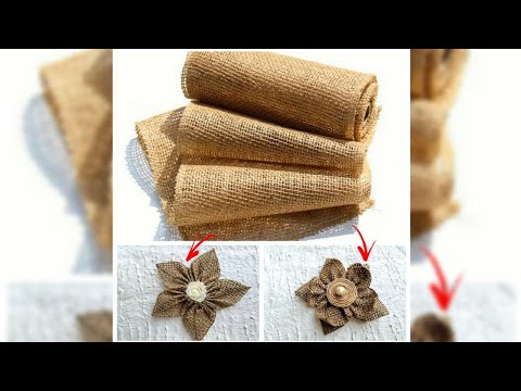 Best #Burlap Jute Flower Making Idea/ #DIY #Jute Flower #CRAFT/ #homedecorating #handmade #flower