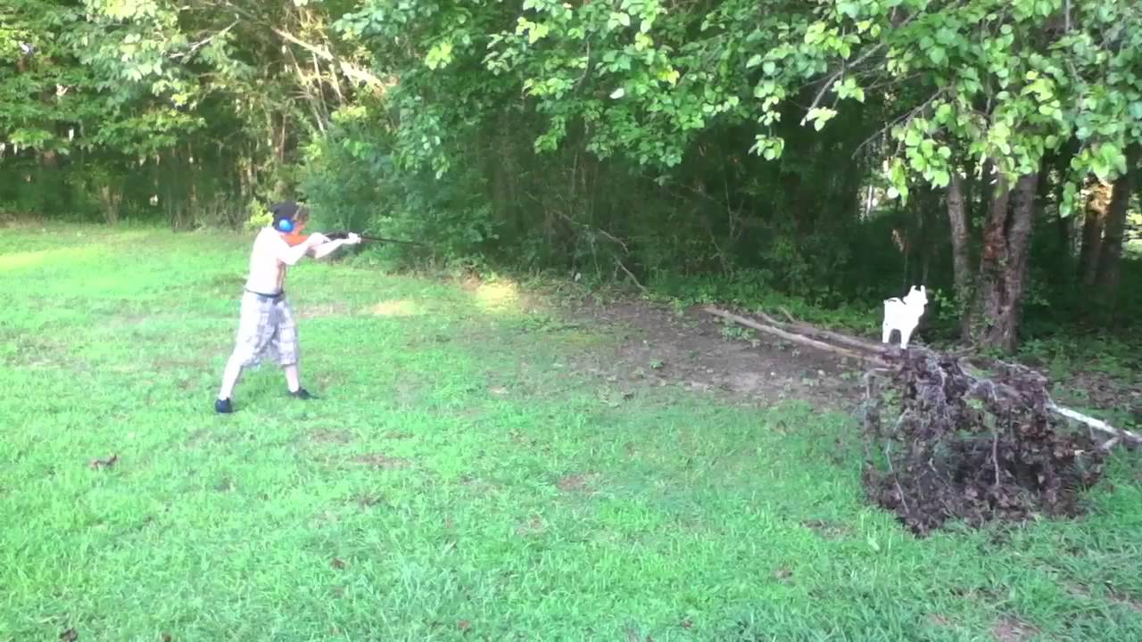 Shooting a cow with double barrel (hardware gun) - YouTube