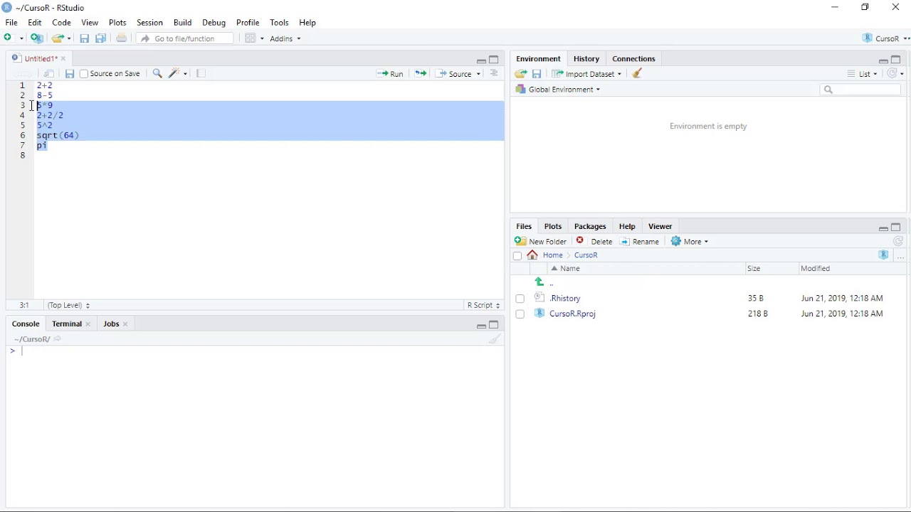 R como calculadora en RStudio - YouTube