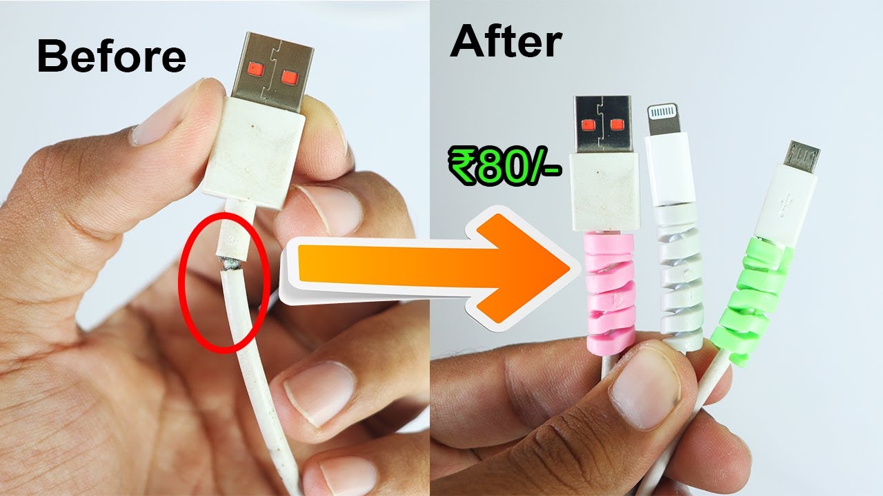 How To Repair Charging Cable | Charing Cable Protector 🔥🔥 - YouTube