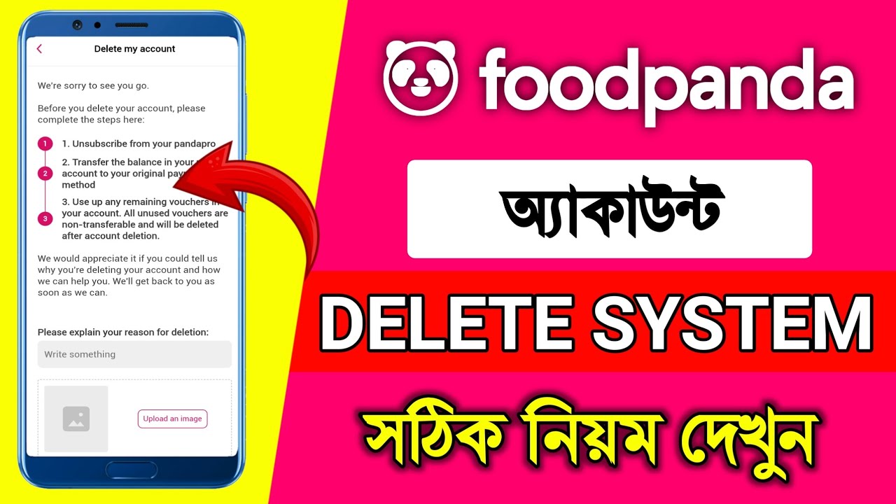 Foodpanda account delete system 2025 | foodpanda account kivabe delete ...