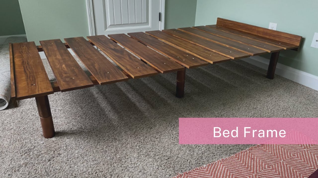 EMOOR Wood Slatted Platform Bed Frame OSMOS Twin for Japanese Futon ...