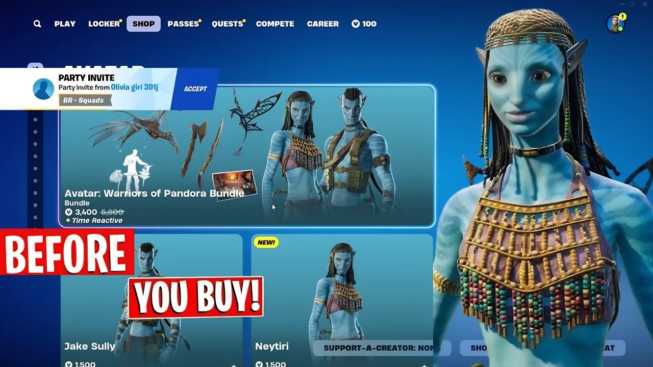 The New Jake Sully Skin PANDORA Combos See | Before You Buy ! - YouTube