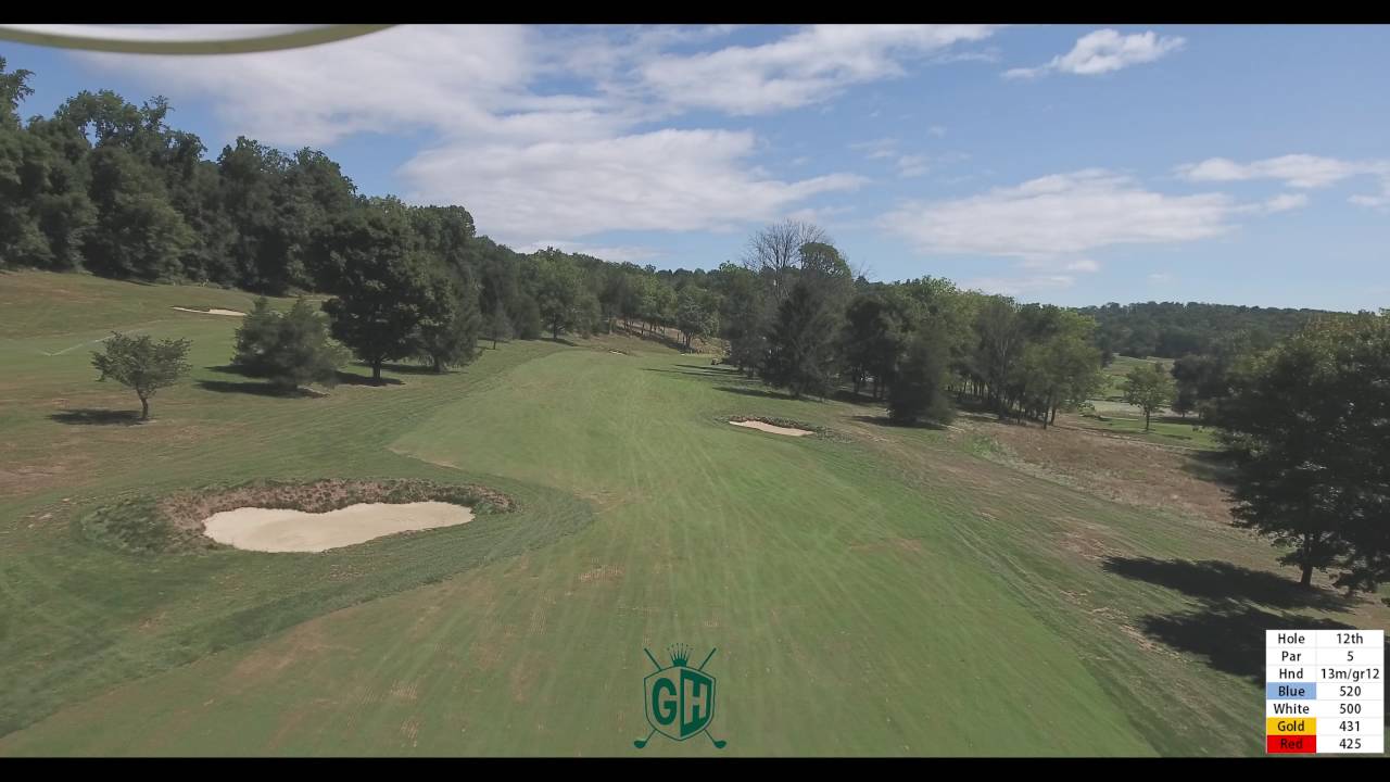 Galen Hall Golf Club flyover - 12th hole - par 5 - 520 yards - YouTube