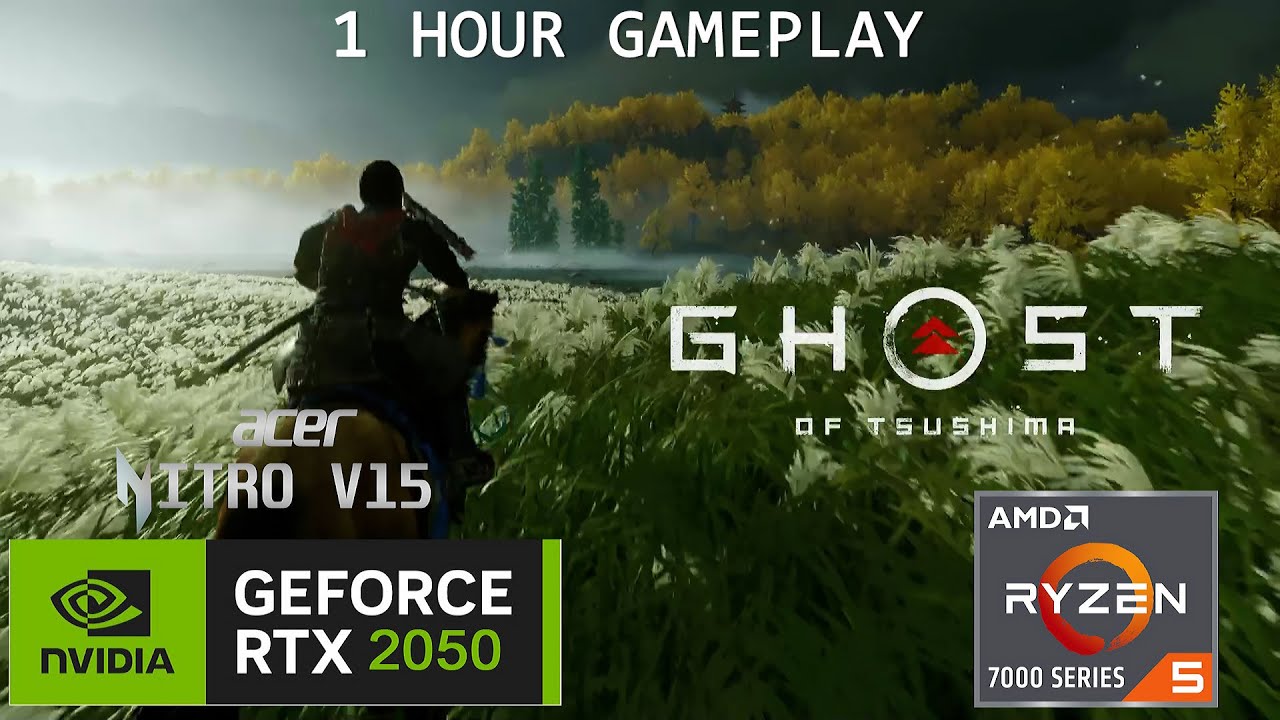 Acer Nitro V15 RTX 2050 Ghost of Tsushima 1 hr Gameplay - YouTube