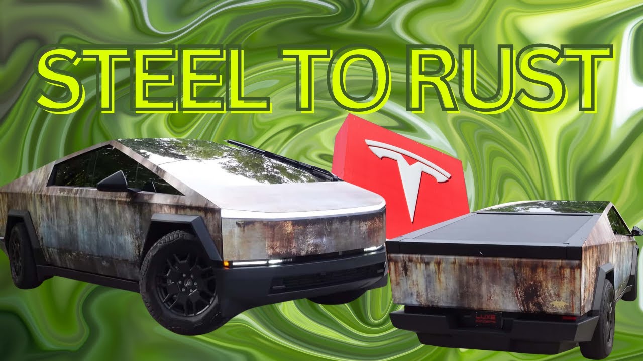 Rust-Wrapped Cybertruck Unveiled - YouTube