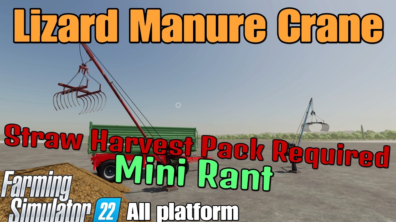 Lizard Manure Crane / FS22 mod for all platforms - YouTube
