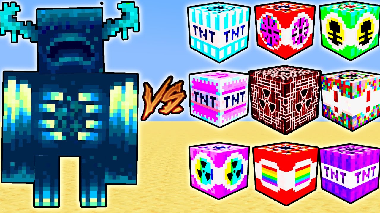 Warden vs 30 Diffrent TNTs! Can Warden Survive ULTRA NUKE? - YouTube