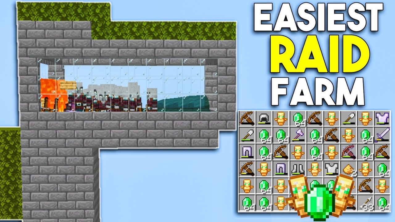 EASIEST RAID FARM IN MINECRAFT 1.21/1.20 (BEDROCK/MCPE/X BOX/CONSOLE ...