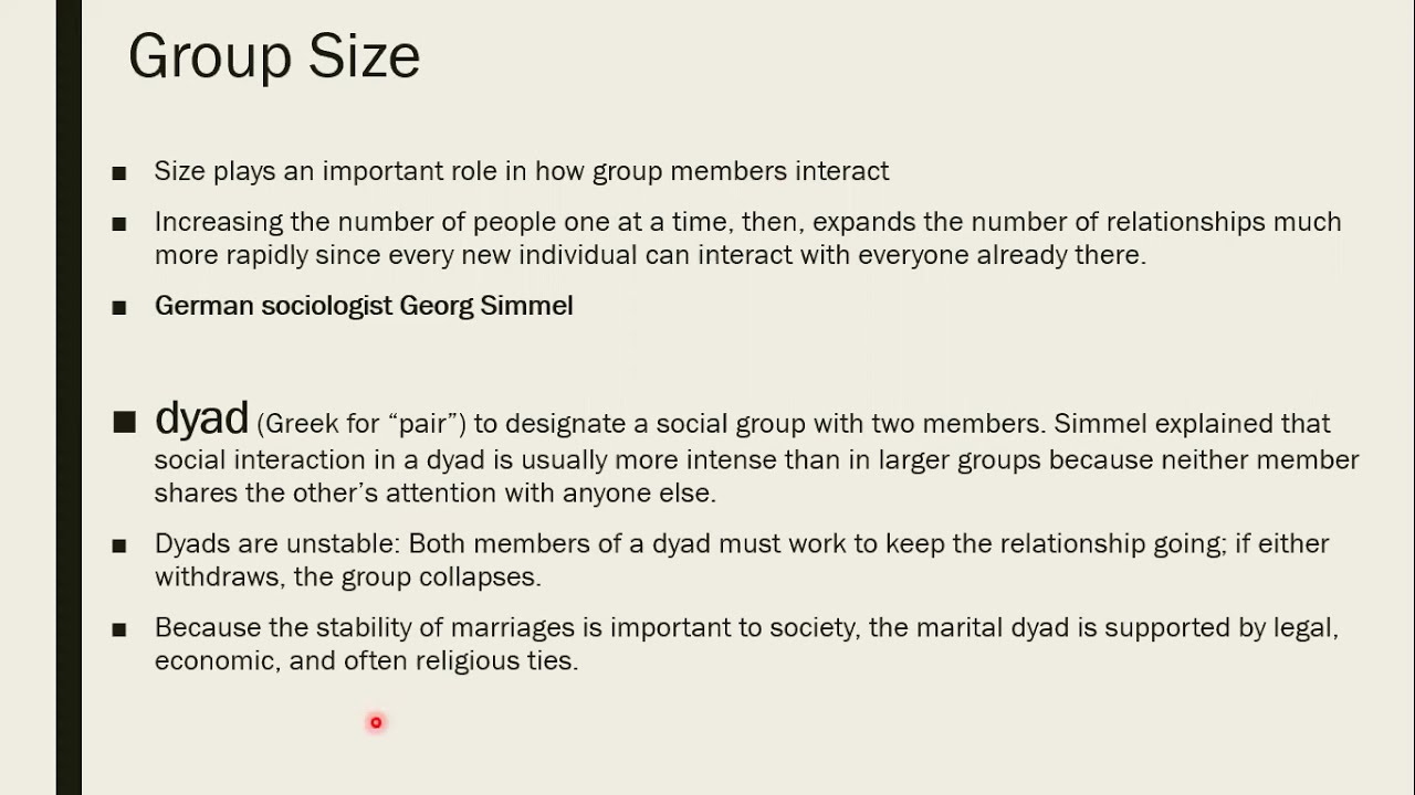 Group Size (Dyad and Triad) - Social Groups- in Urdu and English with ...